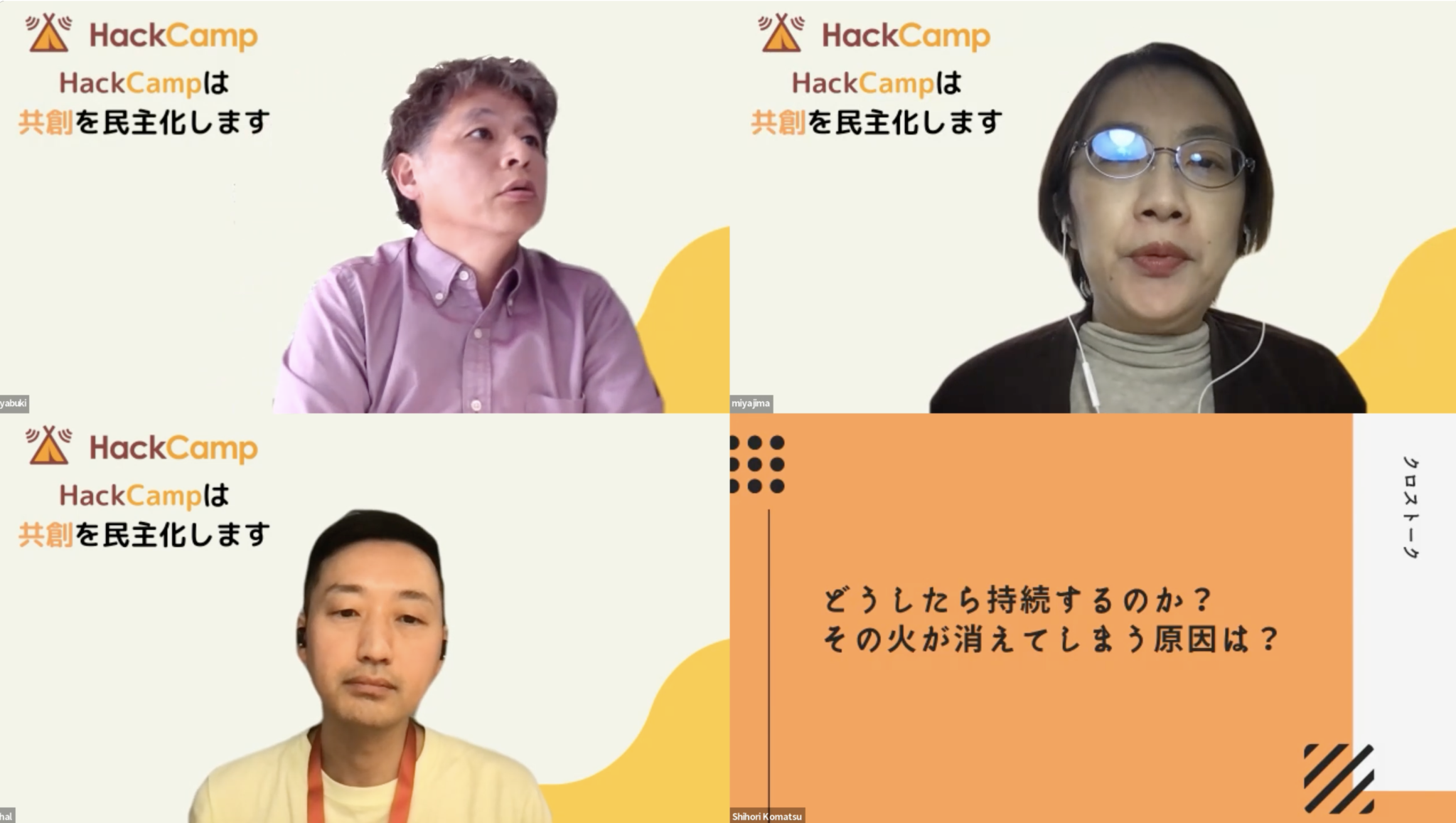 【イベントレポート】HackCampの”共創1000本ノック”〜多種多様な場づくりの実績から見えたもの〜 | HackCampの学び場 | HackCamp